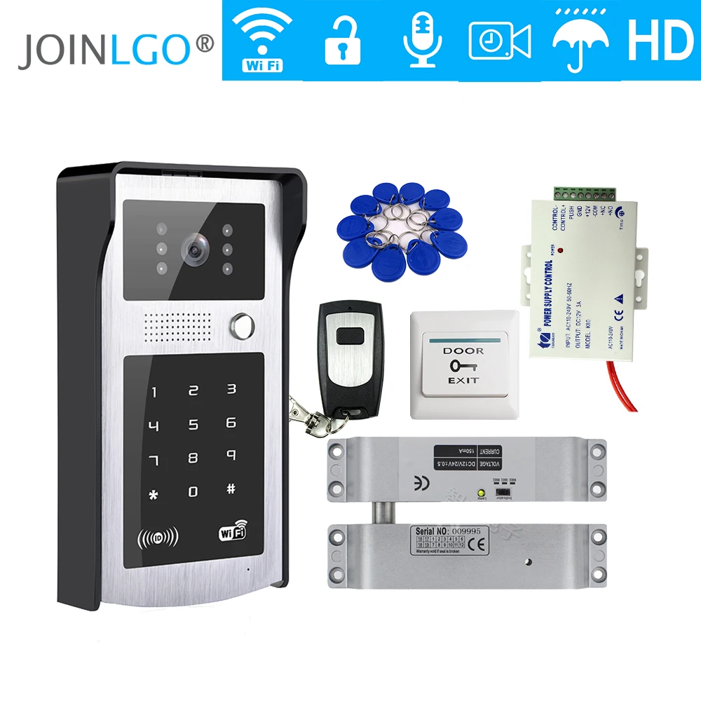 Wireless Wifi RJ45 LAN Video Door Phone Intercom Touch Key Doorbell ...