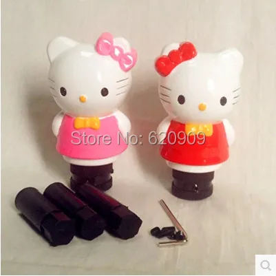 Free-shipping-Pink-Red-color-Cute-Look-Hello-kitty-Stick-Car-Gear-Shift ...