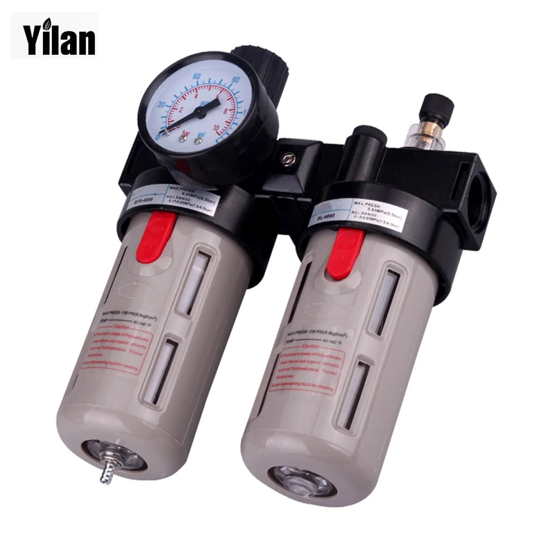 Airtac 1/2'' BFC4000 Air Filter+Regulator BFR4000+Lubricator FLR BL4000 ...