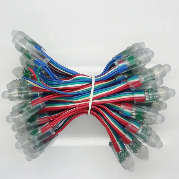 5V 12V 12mm RGB LED String Module light,dump rgb nodes christmas lights ...