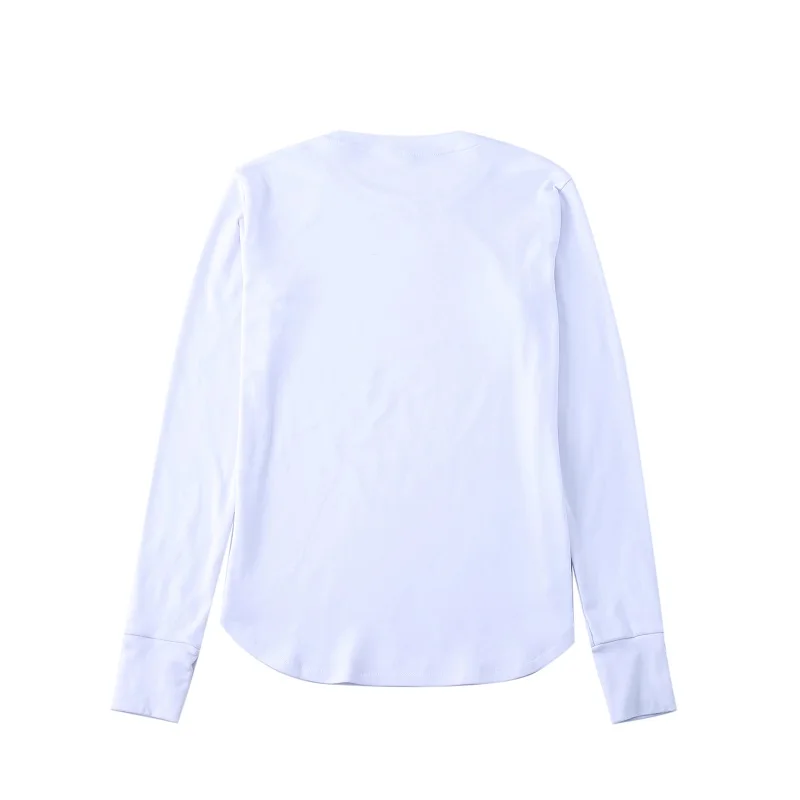 Factory Sample Custom Long Sleeve T-Shirt with Thumb Holes