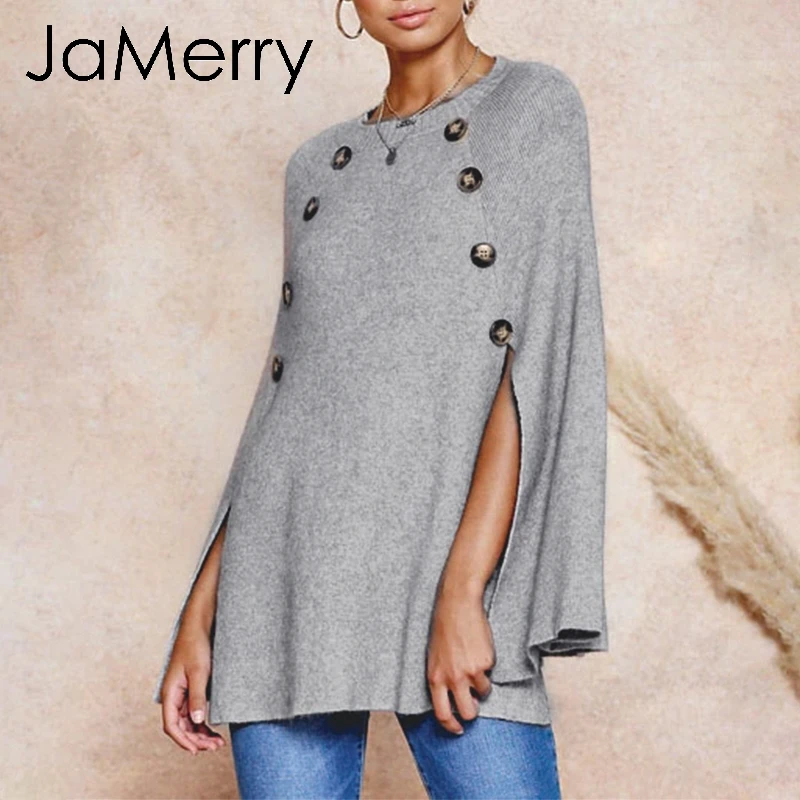 JaMerry Vintage manto de punto suéter mujer casual de talla grande ...