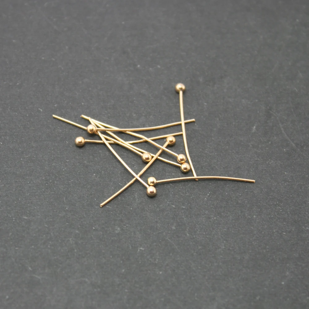 Heiße Art Und Weise Ca. 100 teile/los KC gold Kupfer Ball pin 20mm ...