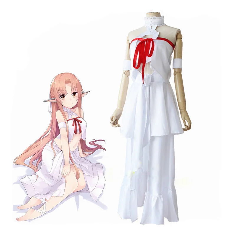 Anime Espada Art Online Traje de Cosplay Saias Vermelhas Espada de Arte ...