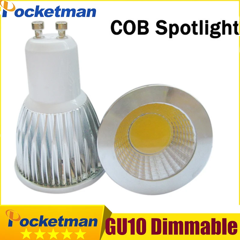HOT Super Bright GU 10 Bulbs Light Dimmable Led Warm/White 85 265V 7W ...