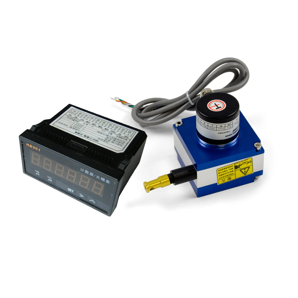 1000mm Linear Draw Wire Encoder Distance Measuring Cable Motion Transducer With 6 Digital 