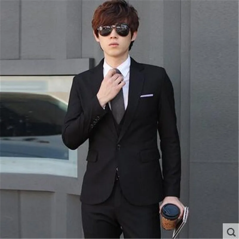 2016 Korean men casual suit British occupation Slim small suit three ...