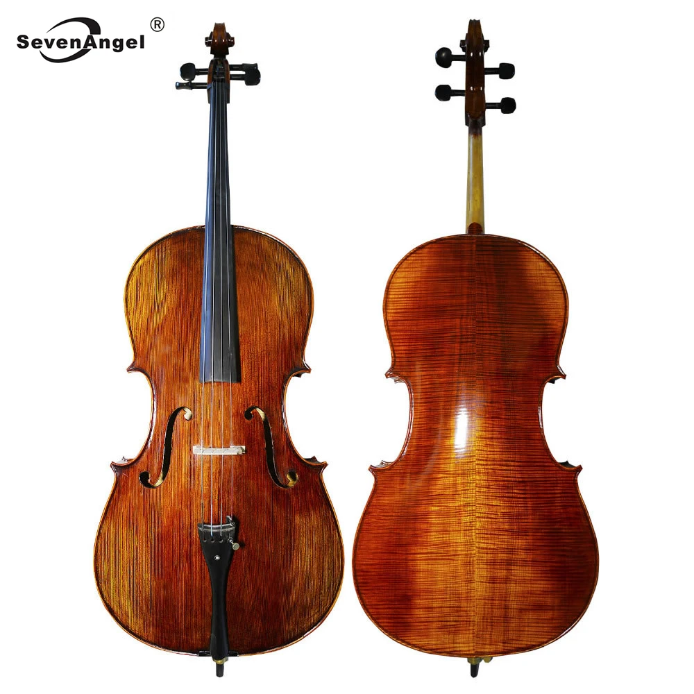 SevenAngel-Pure-Handmade-Matt-Cello-Natural-Flamed-Grade-AAA-Maple ...