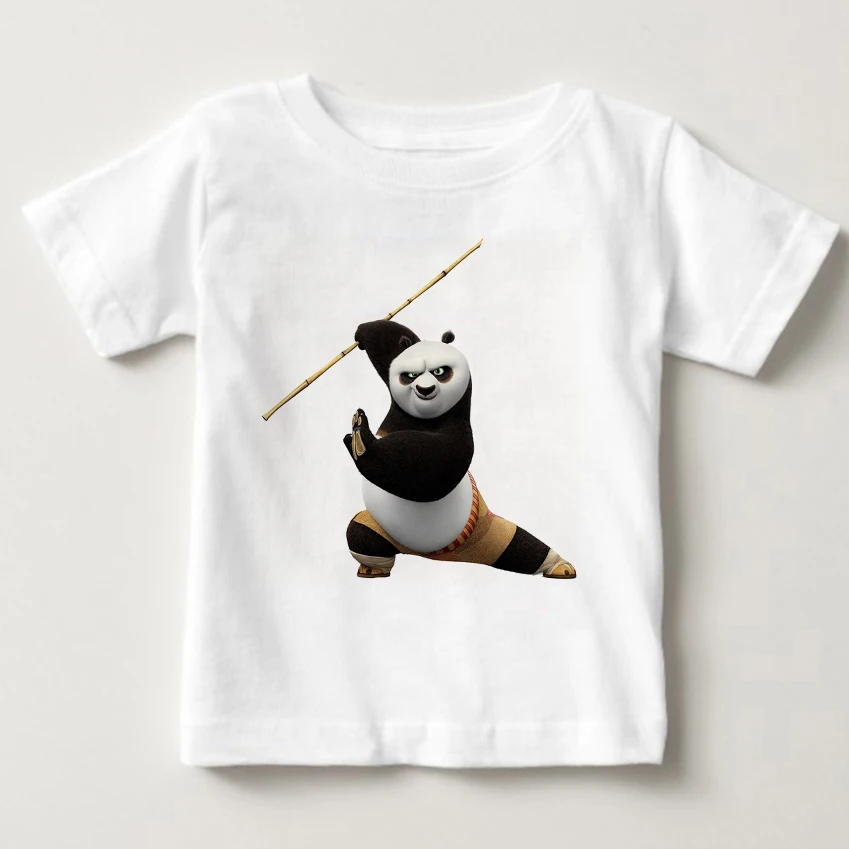 2018 Kung Fu Panda T Shirt Cartoon Summer Style Tops Tee Shirt boys ...