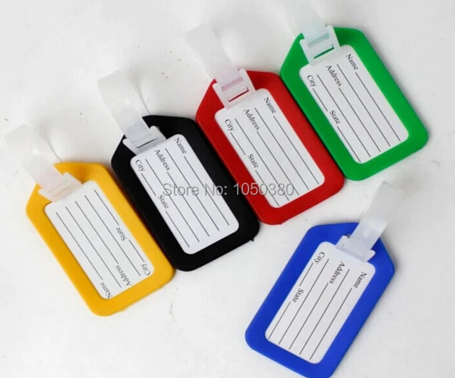 12pcs travel consignment trolley baggage luggage tags card plastic PP ...