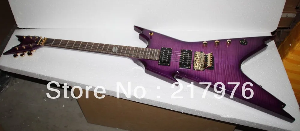 Купить фиолетовый Дин Диме razorback электрогитара Блум музыка byo ...