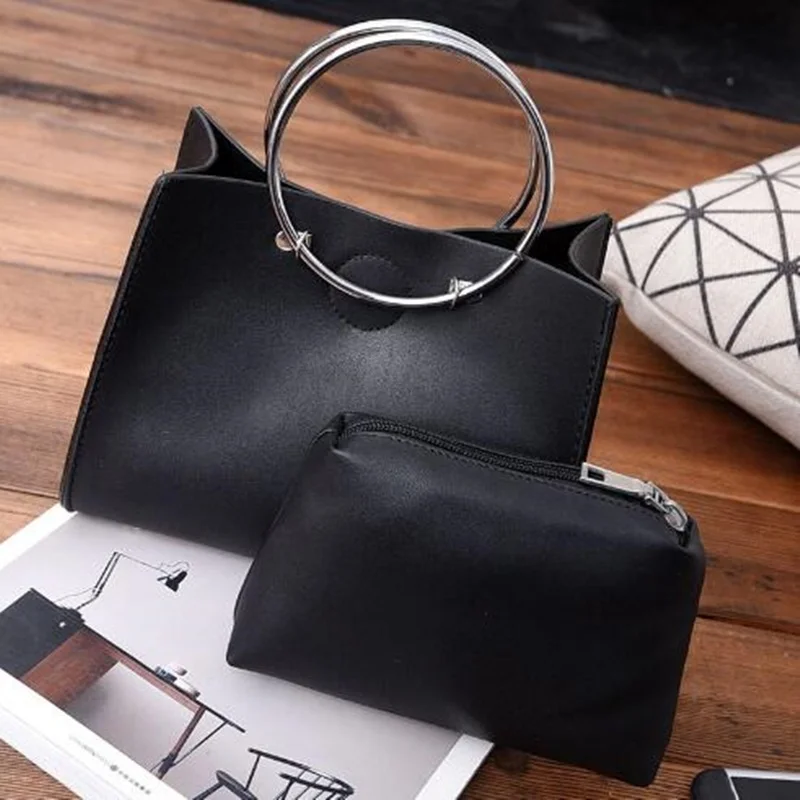 Composite Bag Handbags Ring Message Bag Shoulder Round Handle Fashion ...
