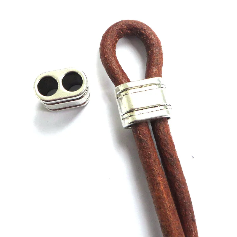 10pcs-5mm-Slider-Spacers-For-Round-Leather-Cord-Double-Hole-Jewelry ...