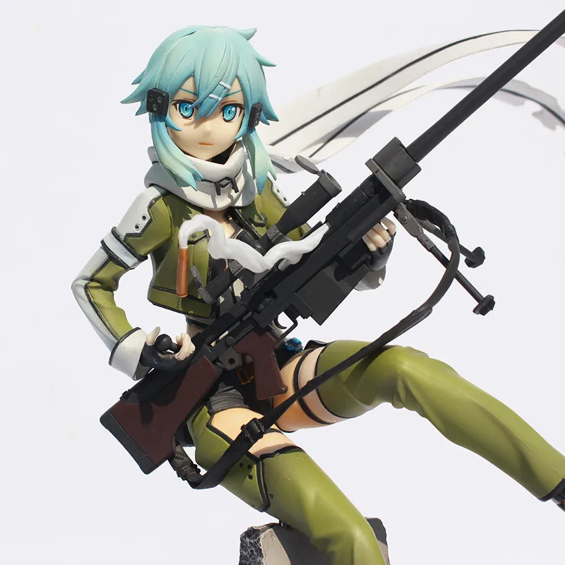23cm Sword Art Online Figure GGO Asada Shino PVC Toy Figure Action ...