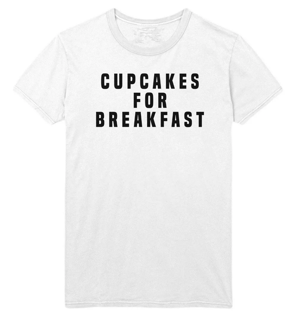 Cupcakes For Breakfast T Shirt Top Food Cakes Bakery Girls Womens Fun ...