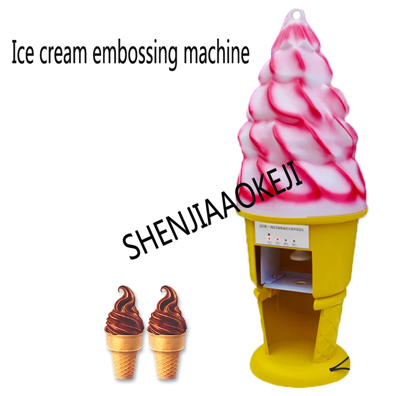 Ice Cream Embossing Machine 220v 120w Frozen Yogurt Ice Cream Mixing ...