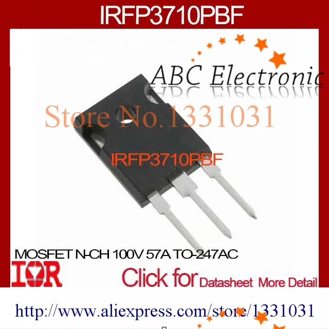 IRFP3710PBF MOSFET N CH 100V 57A TO 247AC IRFP3710PBF 3710 IRFP3710 ...