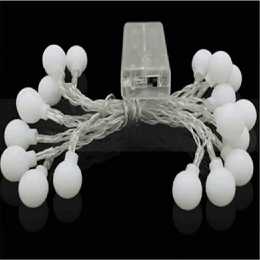 2 Pieces Novelty Outdoor lighting 10 LED white string lamps White Wires ...