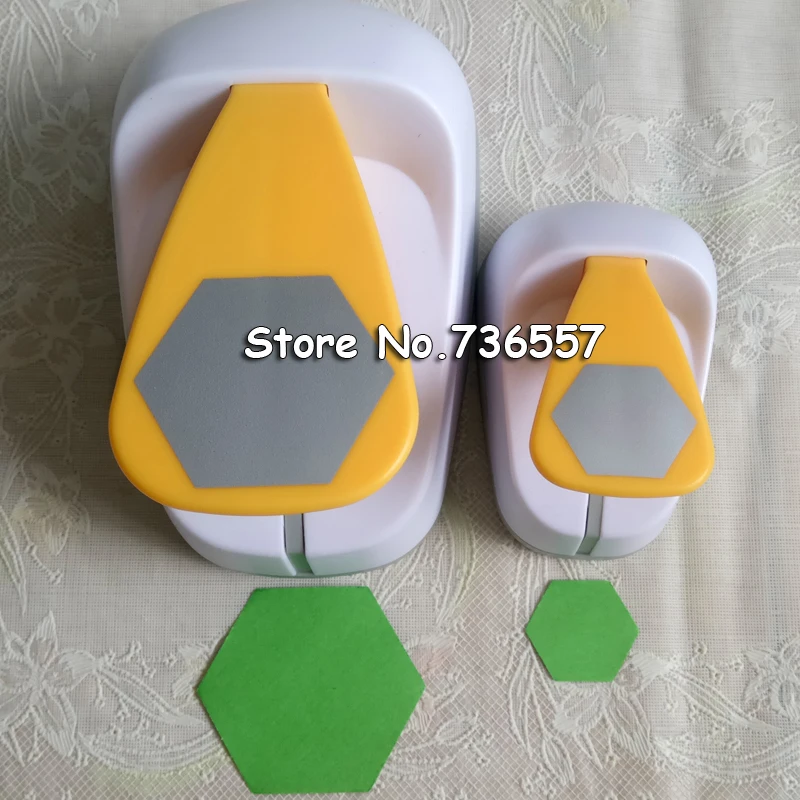 Free ship 2pcs Hexagon (1pc 2" and 1pc 1") hole punch set Geometry ...
