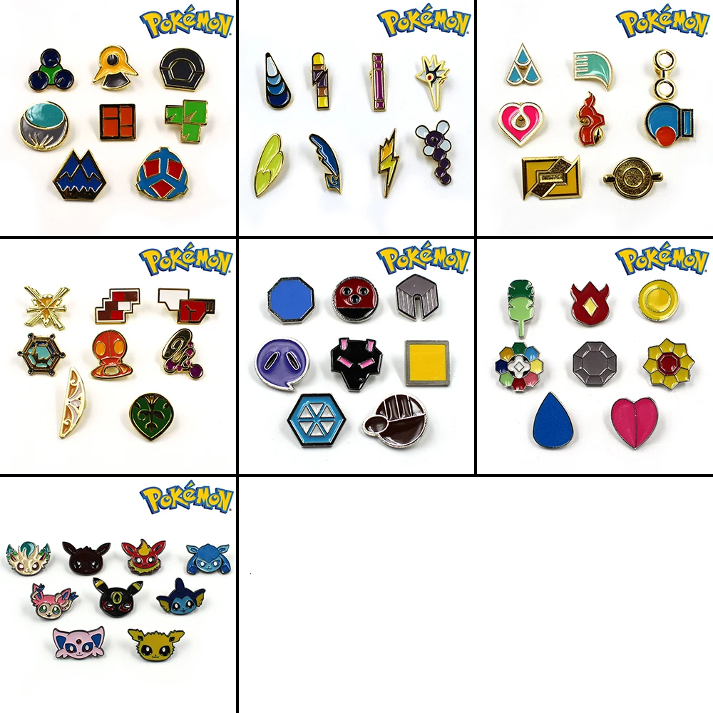 Enamel Badges Set 2 Pokemon Pikachu & Poke Ball Enamel metal pin badges ...
