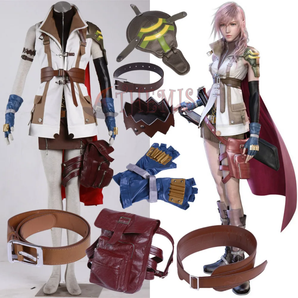 Athemis Final Fantasy Xiiiff13 Lightning Eclair Farron Cosplay Custume High Quality Same As