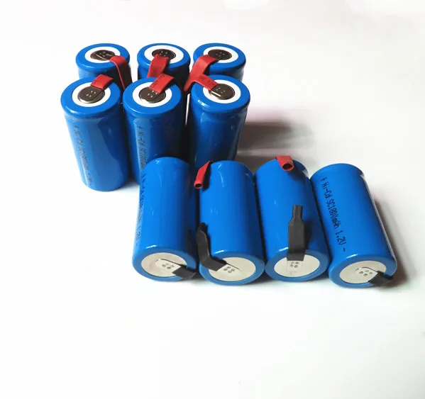 10pcs/lot Sub C SC 1.2V 1800mAh 20A Ni CD rechargeable battery sc 1.2v ...