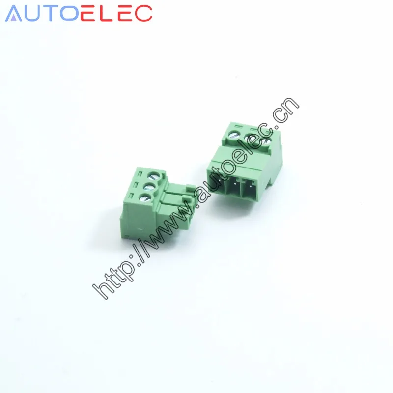 100pcs 3.81mm Pitch 2p Male And Female Pcb Plug-in Terminal Blocks ...