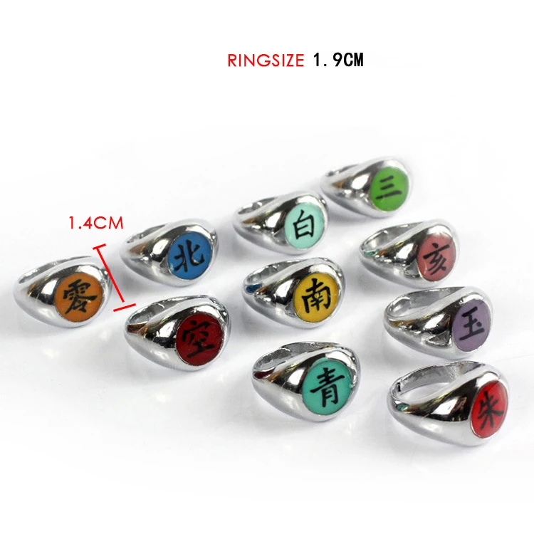 1 pcs Anime fashion Naruto Cosplay Ring Nagato Pain Uchiha Itachi Hidan ...