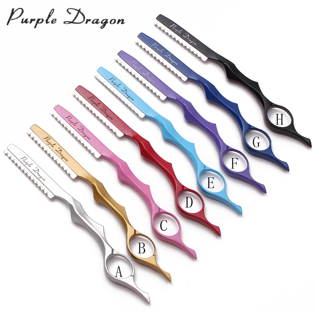 Professional-Sharp-Barber-Razor-Blade-Purple-Dragon-Hair-Razors-Cut ...