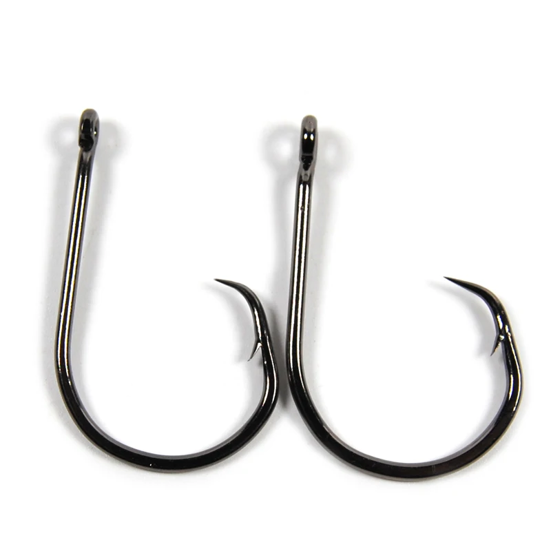50pcs Circle Hook for Fishing High Carbon Steel Soltwater Fishhook 1 1/ ...