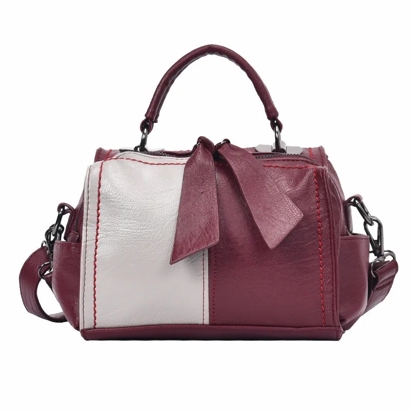 Spanish Boston Bag Designer High Quality Patchwork Barrel shaped Bag ...