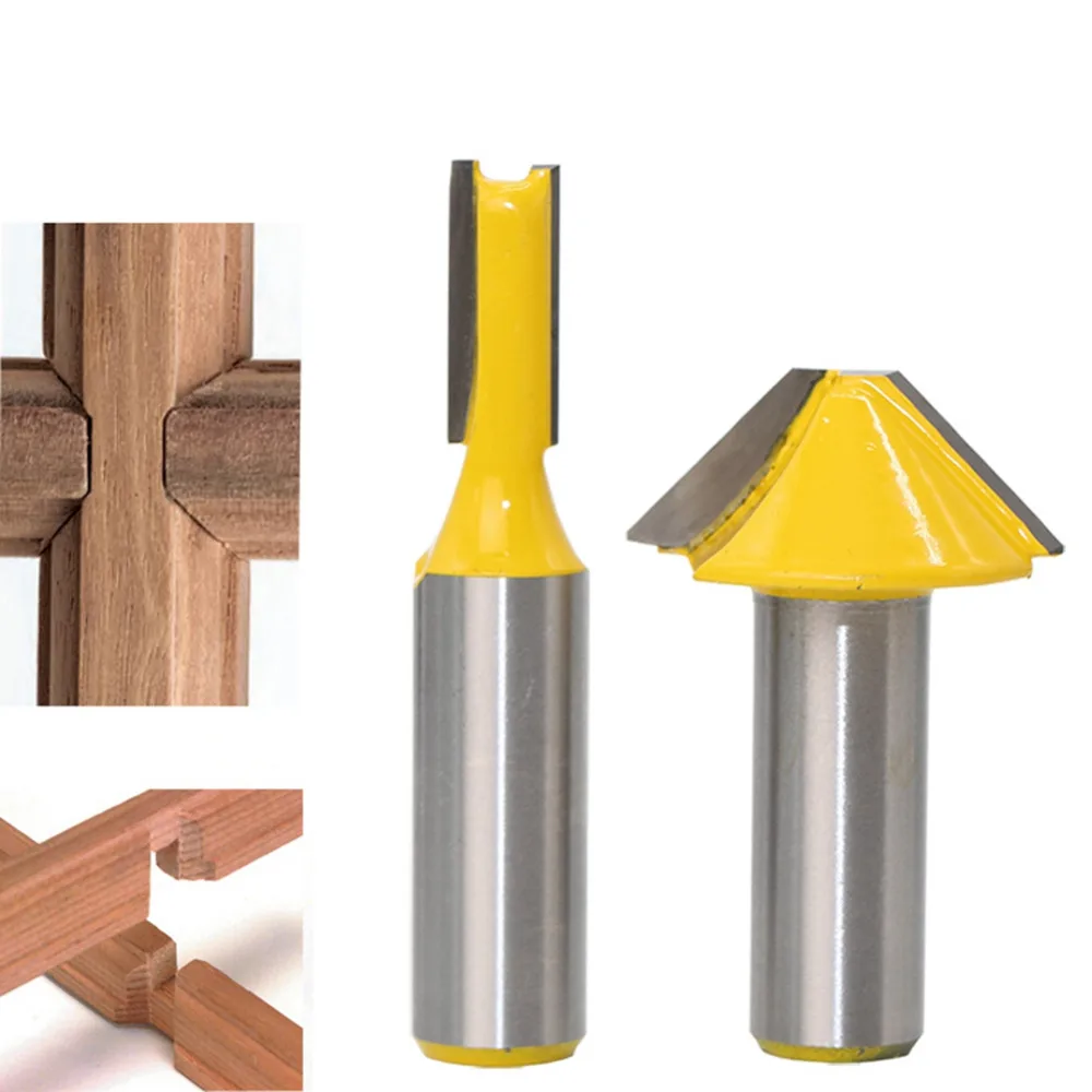 2pcs Window grill V groove Cutter Router Bit Wood cutter Tenon Cutter ...