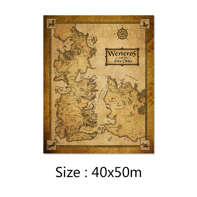 Game Of Thrones Map Poster
