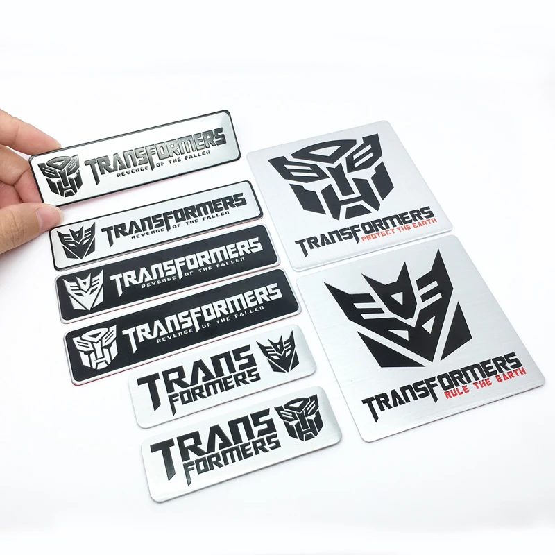 FTDF Car styling 3D Aluminum alloy Transformers logo car stickers ...