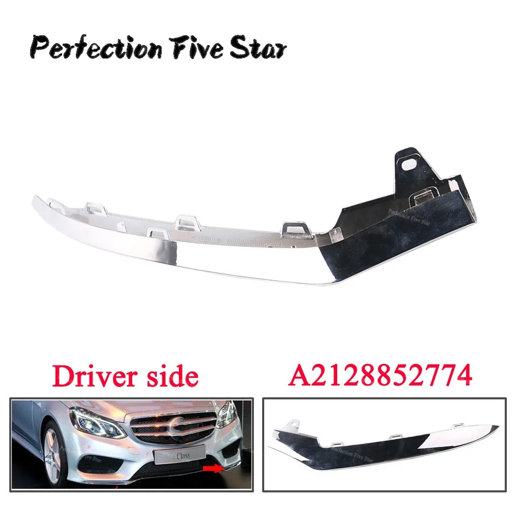 Front-Bumper-Chrome-Trim-Molding-Left-Side-For-Mercedes-Benz-W212-E ...