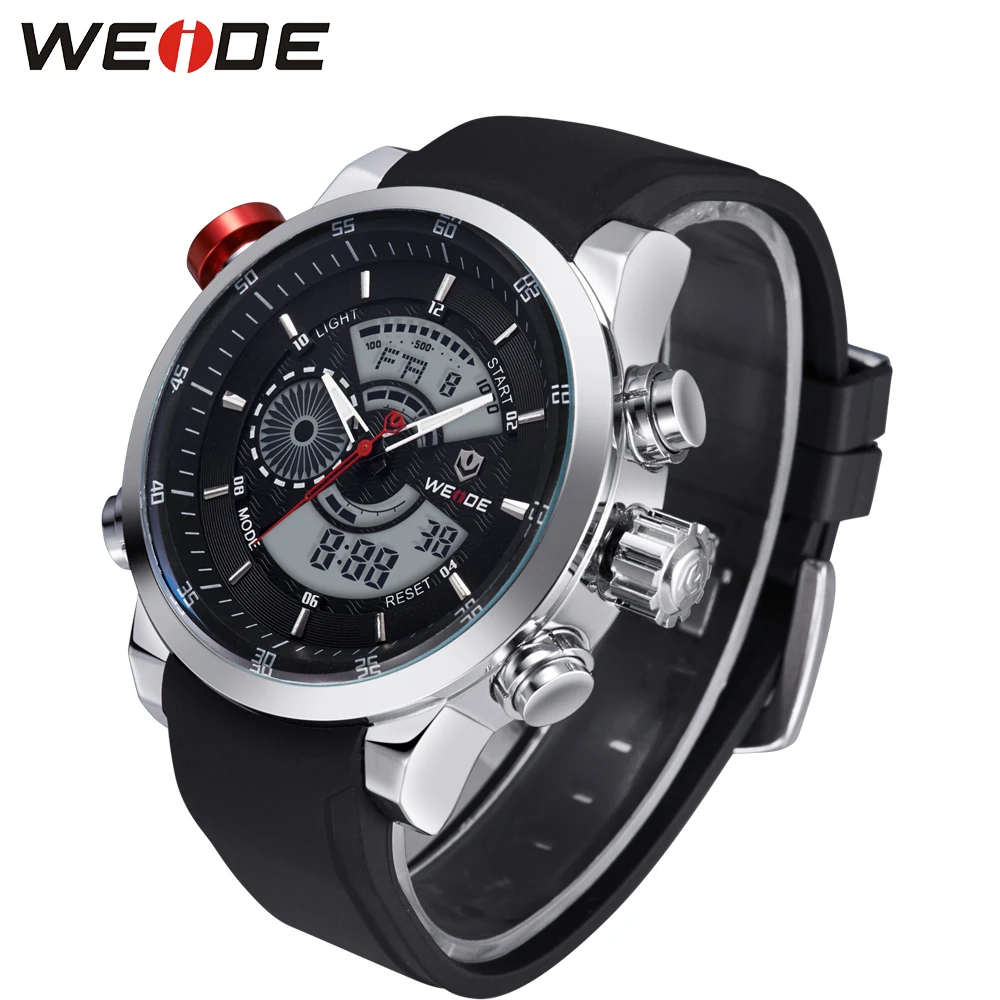 WEIDE Chronograph Military Army Watches Army Watch LCD Display 3ATM ...