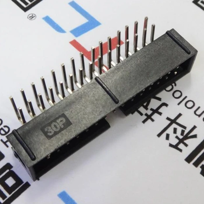 20PCS 2.54mm 2x15Pin DC3 30 Pin Right Angle(90 Degree) Male Shrouded ...