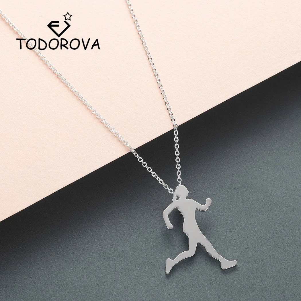 Todorova Inspiring Runner Girl Necklace Women Marathon To Run Necklace ...