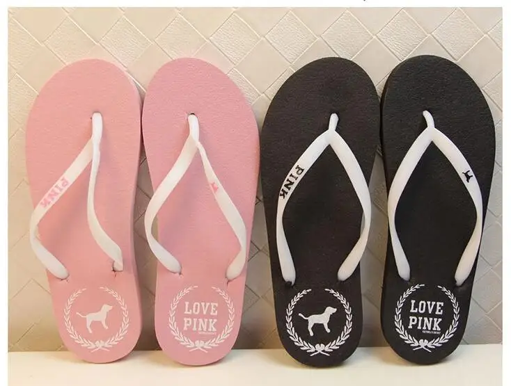 2017 New PINK puppy flat sandals women candy colored female summer ...