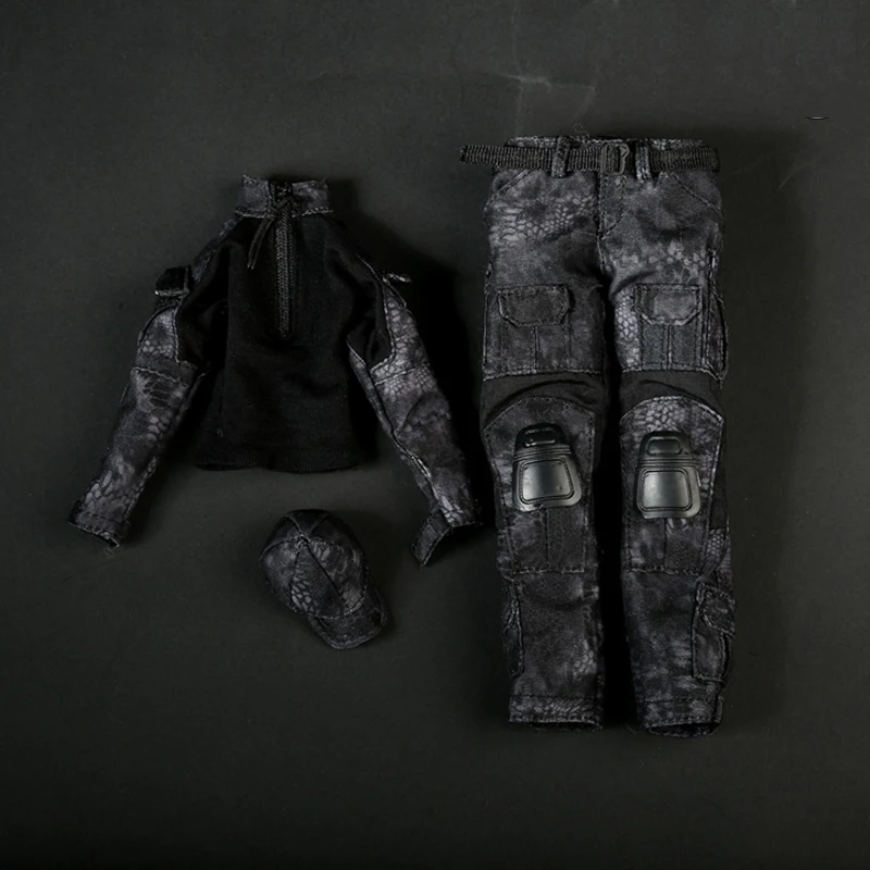 1/6 FG005 Female Black Python Camouflage Combat Uniforms Clothes Models ...