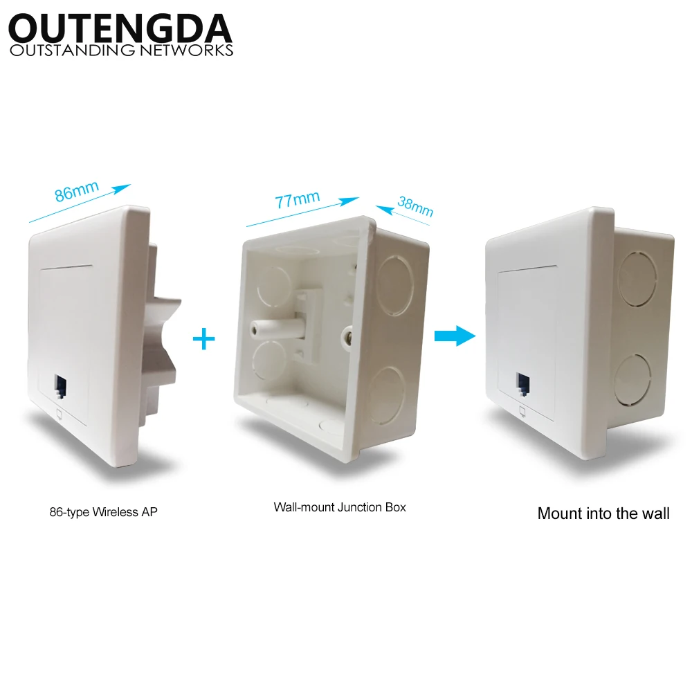 European 86 type In-wall Junction Box Socket Switch Bottom Box 77*77mm ...