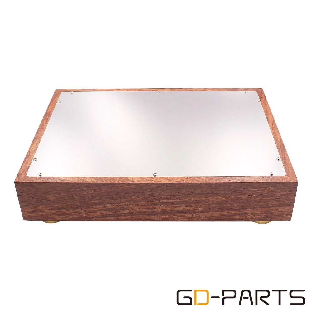 380*280*70mm Solid Wood Aluminum Amplifier Chassis Enclosure Case Box ...