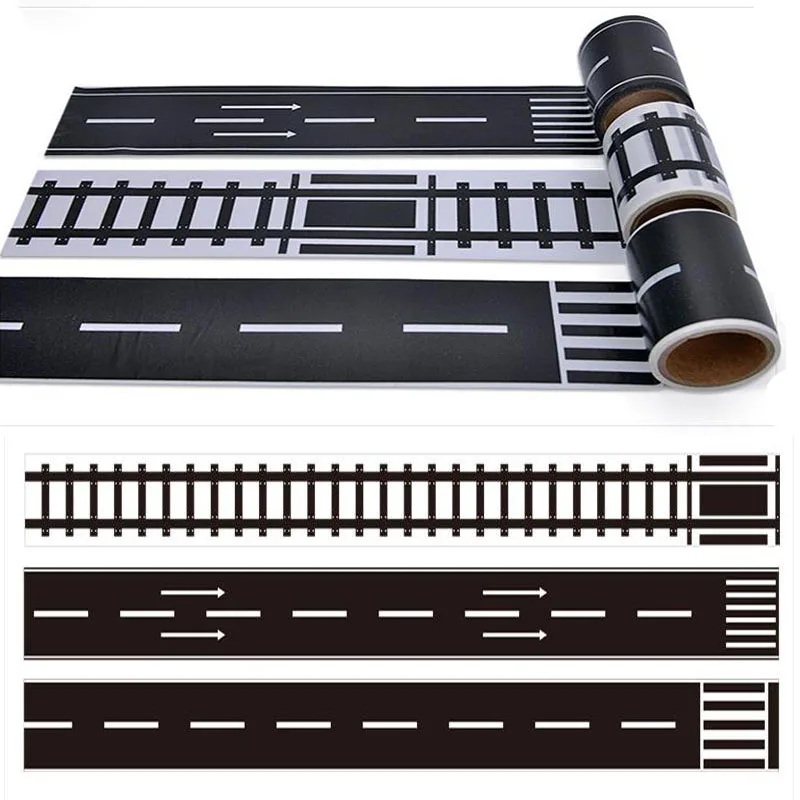 DIY-Scrapbooking-Railway-Track-Highway-Traffic-Creative-Scene-Sticker ...