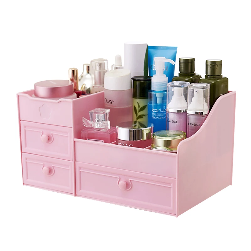 Drawer Type Cosmetic Storage Box Plastic Skin Care Product Compartment ...