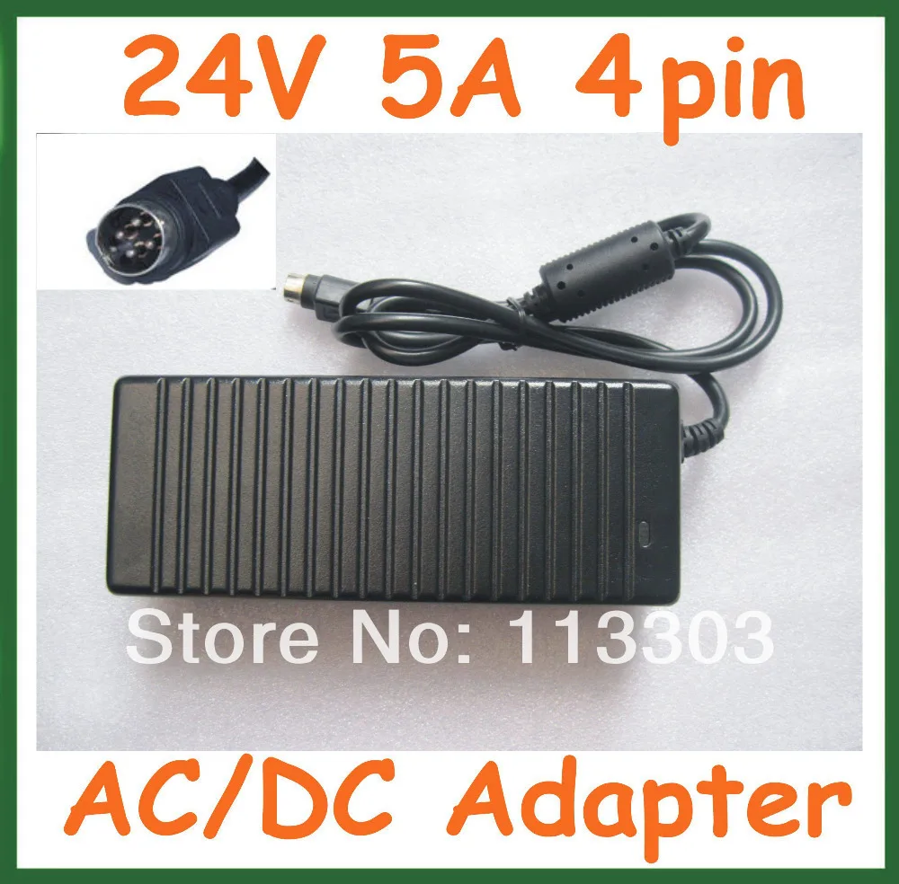 30pcs Customized 4 Pin 24V 5A 120W 4pin Power Supply with AC Cable AU ...