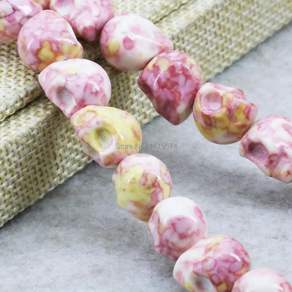 Piedras de río Multicolor para mujer y niña, accesorios de calavera de ...