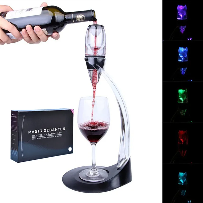 Led Wine Aerator Magic Decanter Deluxe Aerator T Set Essential Wine Aerator And Tower In Wine