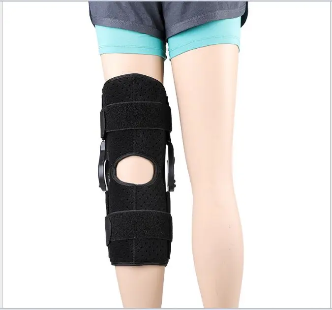 Adjustable Knee Joint Support Hinged Splint Wrap Sprain Orthosis Post ...