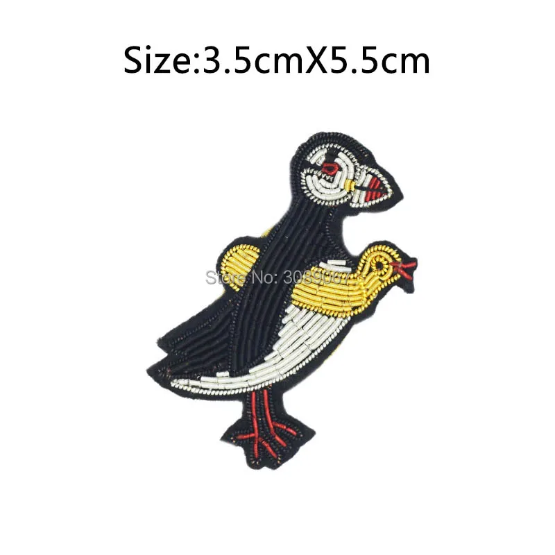 2017 Diy New High Quality 3d Hand Embroidered Puffins Pin Jewelry ...