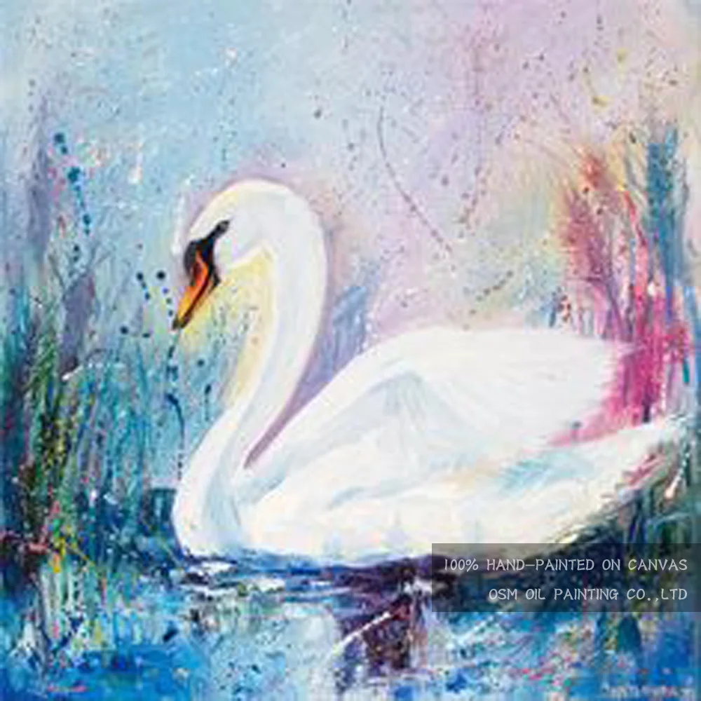 Pintura a óleo de cisne, pintura a óleo de cisne para decoração de ...